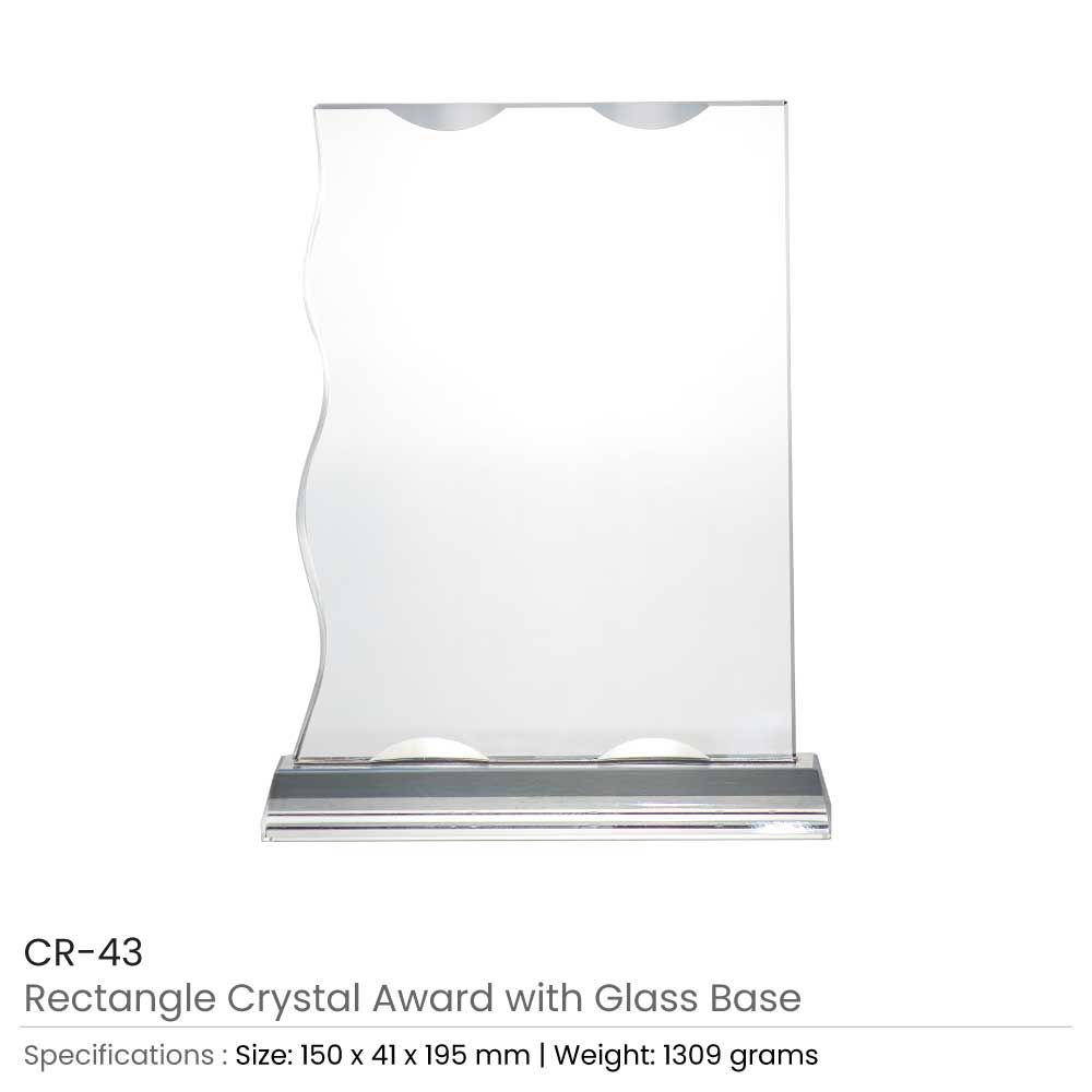 Rectangle Crystal Awards | Promotional Gifts, Customised Gifts ...