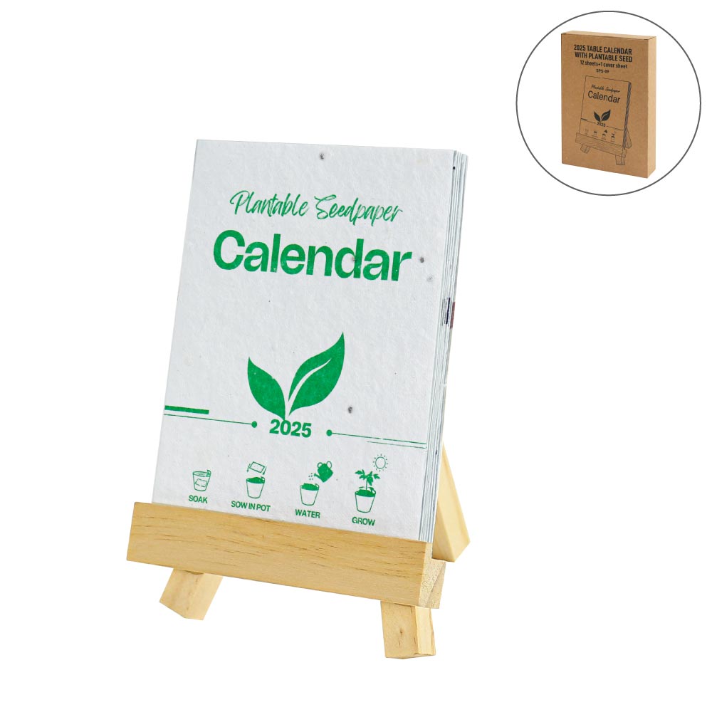 2025 Table Calendars with Plantable Seeds | Promotional Gifts ...