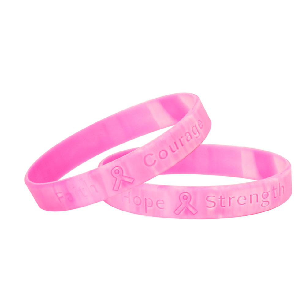 Breast Cancer Awareness Wristbands with Logo | Promotional Gifts ...